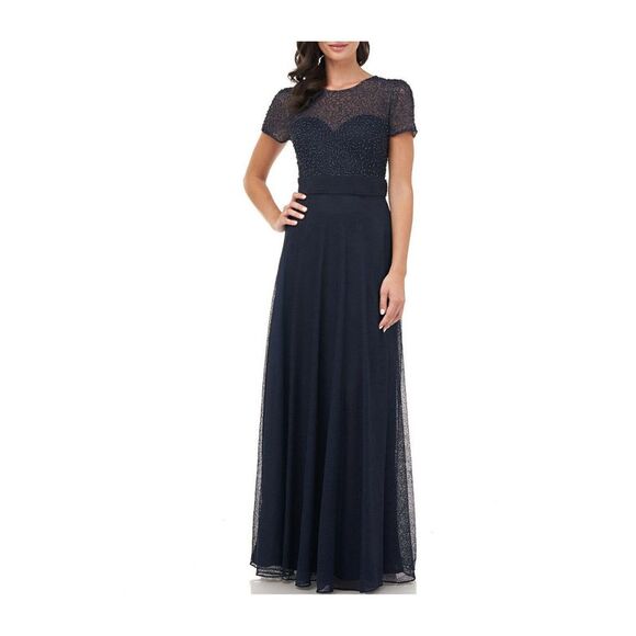 Js Collection | Dresses | Js Collection Womens Navy Faux Wrap Skirt ...